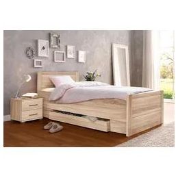 Bett Priess "Husum Schlafzimmer Jugendzimmer Rahmenbett", braun (struktureichefarben hell), B:110cm H:85cm L:208cm, Betten, Jugendbett Bettgestell, mit Komforth&ouml;he verschiedene Ausf&uuml;hrungen hochwertige Premium Qualit&auml;t