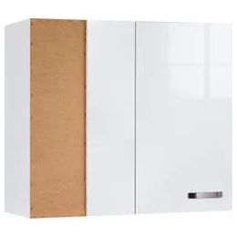 Eckh&auml;ngeschrank KOCHSTATION "KS-Cara", wei&szlig; (wei&szlig; glanz, wei&szlig;), B:80cm H:70,4cm T:34,9cm, Schr&auml;nke, Eckh&auml;ngeschrank