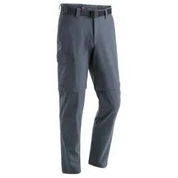 Outdoorhose Maier Sports "Torid slim zip", Herren, Gr. 102, Langgr&ouml;&szlig;en, grau, 90% Polyamid, 10% Elasthan, Hosen Outdoorhose, Herren Zip-Off Wanderhose, atmungsaktive Trekkinghose, Slim Fit