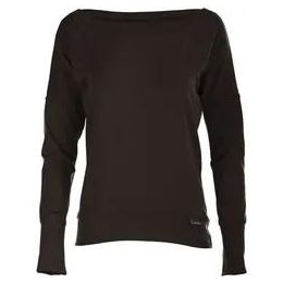 Oversize-Shirt WINSHAPE "Longsleeve WS2", Damen, Gr. XS, schwarz, 90% Baumwolle, 10% Elasthan, U-Boot-Ausschnitt, Shirts