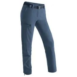 Funktionshose Maier Sports "Inara slim", Damen, Gr. 48, Normalgr&ouml;&szlig;en, blau (jeansblau), 90% Polyamid, 10% Elasthan, Hosen Funktionshose, Herren Wanderhose, atmungsaktive Outdoor-Hose, 4 Taschen, Slim Fit