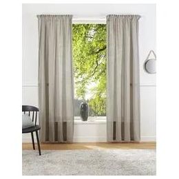 Vorhang "Lanea" Gr. 4, grau, B:135cm H:245cm, Baumwolle, Polyester, LeGer Home by Lena Gercke, Gardinen, Leinenoptik, 1 Schal, verschiedene Gr&ouml;&szlig;en