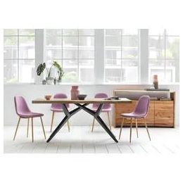 SIT-M&Ouml;BEL Esstisch SIT "Tables", braun (akazie), B:220cm, Tische, Rechteckiger Esstisch Holz-Esstische, mit elegantem Metallgestell, Shabby Chic, Vintage