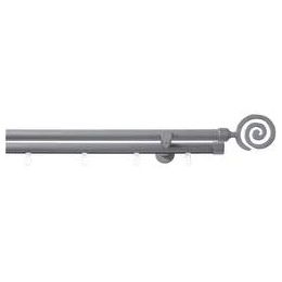 Kombi-Vorhangstange GOOD LIFE "Espiral" Gr. 5, grau (anthrazit), L:200cm &Oslash;:20mm, Aluminium, Kunststoff, Metall, Gardinenstangen
