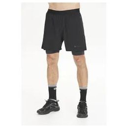 Shorts Virtus "Dylan", Herren, Gr. XXL, US-Gr&ouml;&szlig;en, schwarz (schwarz, schwarz), 87% Polyester, 13% Elasthan, unifarben, kurz, Hosen Shorts, aus atmungsaktivem 4-Wege-Stretch