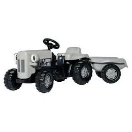Tretfahrzeug Rolly Toys "Little Grey Fergie", grau, Tretfahrzeuge, KinderB:46cm H:50cm T:133cm, Kunststoff, Traktor mit Trailer, B:46cm H:50cm T:133cm