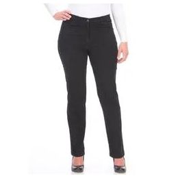 Stretch-Hose KjBRAND "Betty", Damen, Gr. 50, N-Gr, schwarz, Denim/Jeans, Obermaterial: 78% Baumwolle, 18% Polyester, 4% Elasthan, gerade lang, Hosen, super Stretch