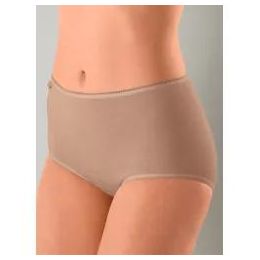 Taillenslip Sloggi, Damen, Gr. 50, 3 Stk., beige, 96% Baumwolle, 4% Elasthan, Unterhosen Taillenslip
