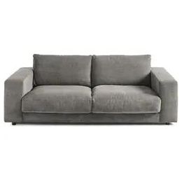 2-Sitzer 3C Candy "Enisa softig und legeres Big-Sofa, bequem und komfortabel", grau (dunkelgrau), B:230cm H:85cm T:127cm, 88% Polyester, 12% Polyacryl, Sofas, Zeitloses und stylisches Loungem&ouml;bel, in Breitcord