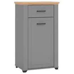 Schuhschrank Home Affaire "Valencia", grau (grau mat), B:60,5cm H:105cm T:41cm, Holzwerkstoff, MDF, Schr&auml;nke, Schuhschrank