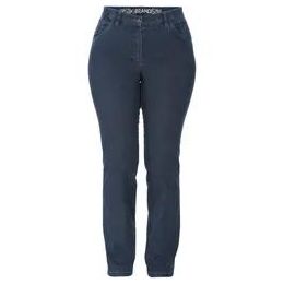 Stretch-Hose KjBRAND "Betty", Damen, Gr. 48, N-Gr, blau (denim stone), Denim/Jeans, Obermaterial: 78% Baumwolle, 18% Polyester, 4% Elasthan, gerade lang, Hosen, super Stretch