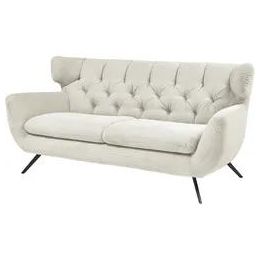 2,5-Sitzer 3C Candy "Beatrice, extravagantes Megasofa, bequem, K&uuml;chensofa", wei&szlig;, B:200cm H:94cm T:95cm, 88% Polyester, 12% Polyacryl, Sofas, mit R&uuml;ckensteppung im Rautenmuster, in Samt Optik oder in Breitcord