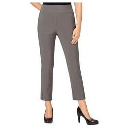 7/8-Hose Lady, Damen, Gr. 44, Normalgr&ouml;&szlig;en, grau (taupe), 83% Polyester, 13% Viskose, 4% Elasthan, unifarben, 7/8-L&auml;nge, Hosen 7/8-Hose