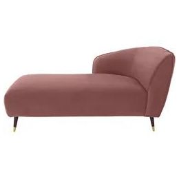 Recamiere Home Affaire "Oradea", rosa (rose), B:160cm H:78cm T:91cm, Samtoptik (100% Polyester), Sofas, Recamiere, mit eleganter Steppung auf R&uuml;ckseite der R&uuml;ckenlehne