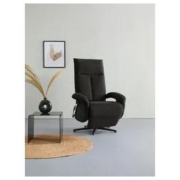 Sit & More TV-Sessel SIT & MORE "Tycoon", schwarz, B:74cm H:117cm T:85cm, 100% Polyester, Sessel, wahlweise manuell, mit zwei Motoren oder mit Akku oder mit 2 Motoren
