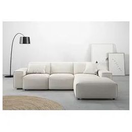 Ecksofa Home Affaire "Glimminge L-Form auch in Breitcord, Feincord + Easy care-Bezug", wei&szlig; (snow), B:264cm H:71cm T:191cm, 12% Polyaxryl, 88% Polyester, Sofas, Ecksofa, Breite 264, Zierkissen