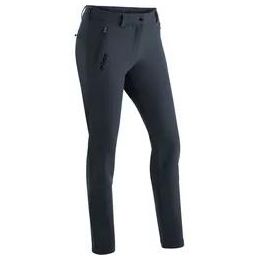 Funktionshose Maier Sports "Helga slim", Damen, Gr. 23, Kurzgr&ouml;&szlig;en, grau, 90% Polyester, 10% Elasthan, Hosen Funktionshose, warme Damen Outdoorhose, robuste Wanderhose, Slim Fit