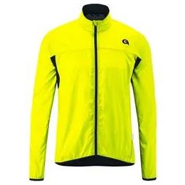 Fahrradjacke Gonso "Serru", Herren, Gr. S, gelb (neongelb), 100% Polyester, Jacken Fahrradjacke, leichte Herren Windjacke, lockerer Windbreaker, Radjacke
