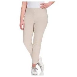 Stoffhose KjBRAND "Susie XS Ankle Bengaline", Damen, Gr. 48, N-Gr, beige, Web, Obermaterial: 80% Viskose, 17% Polyamid, 3% Elasthan, skinny fit kn&ouml;chellang, Hosen Stoffhose, Sommerhose mit Schlupfbund