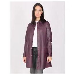 Langjacke Maze "42021101", Damen, Gr. S, lila (plum), Obermaterial: 100% Lammleder, Jacken Langjacke