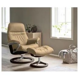 stressless "Sunrise" Relaxsessel mit Hocker, mit Signature Base, Gr&ouml;&szlig;e S, Gestell Braun