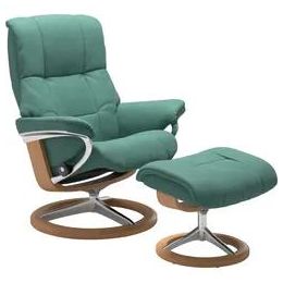 Relaxsessel stressless "Mayfair", gr&uuml;n (aqua gr&uuml;n paloma), B:79cm H:102cm T:44cm, Leder BATICK: BATICK ist ein leicht korrigiertes, durchgef&auml;rbtes und genarbtes M&ouml;belleder, bei dem die meisten Unebenheiten und Spuren in der Regel entfernt wurden.;Leder PALOMA: PALOMA ist ein durchgef&auml;rbtes Semianilin-M&ouml;belleder mit nat&uuml;rlicher Narbung.;ROHLEDER Stoff Q2 FARON: Ein fester zuverl&auml;ssiger Boucl&eacute; mit e