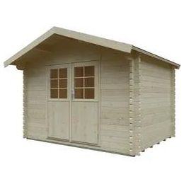 Gartenhaus Kiehn-Holz "Elmauberg", beige (naturbelassen), Fu&szlig;boden im Gartenhaus, ohne Dacheindeckung, Holzwerkstoff, Gartenh&auml;user, Gartenhaus, aus naturbelassenem Fichtenholz