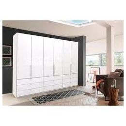 Kleiderschrank Wiemann "Loft", wei&szlig; (wei&szlig;, wei&szlig; glas), B:300cm H:216cm, Schr&auml;nke, Kleiderschrank, Glasfront