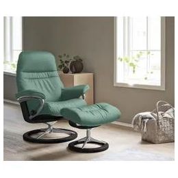 stressless "Sunrise" Relaxsessel mit Hocker, mit Signature Base, Gr&ouml;&szlig;e S, Gestell Schwarz
