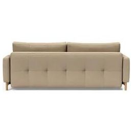 Schlafsofa INNOVATION LIVING TM "Pyxis 3-Sitzer mit extrabreiter Bettfunktion, Skandi-Design", braun (mocha), B:232cm H:67cm T:114cm, 100% Polyester, Sofas, Schlafsofa, Multifunktionssofa, extrabequem durch Taschenfederkern, Dauerschl&auml;fer