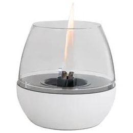 TENDERFLAME Tischfeuer "Tulpe", wei&szlig;, B/H/T: 18cm x 17,5cm, Dekokamine, 3-fach Docht, Porzellansockel und Glasring
