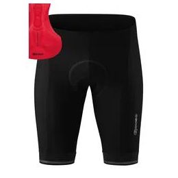 Fahrradhose Gonso "SITIVO M 0", Herren, Gr. 4XL, Normalgr&ouml;&szlig;en, schwarz (rot), 65% Polyamid, 35% Elasthan, Hosen Fahrradhose, Herren Radhose mit innovativem Sitzpolsterkonzept