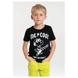 T-Shirt logoshirt "Snoopy", M&auml;dchen, Gr. 104/116, schwarz, 100% Baumwolle, bedruckt, mehrfarbig, normal, Rundhals, Shirts T-Shirt, mit niedlichem Frontprint