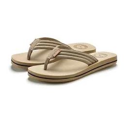 Badezehentrenner AUTHENTIC LE JOGGER "Badelatsche, Flip Flop, Badepantolette, Badeschlappe, Sommerschuhe", Damen, Gr. 47, beige, Obermaterial: 100% Textilmaterial. Decksohle: 100% Synthetik. Futter: 100% Textilmaterial. Laufsohle: 100% Synthetik, unifarben, Basic, Schuhe, Pantolette, Zehentrenner mit ultraleichter Sohle Unisex VEGAN