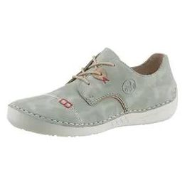 Sneaker Rieker, Damen, Gr. 42, gr&uuml;n (mint, used), Nubuklederimitat, Schuhe Sneaker, im Sportslook, Freizeitschuh, Halbschuh, Schn&uuml;rschuh