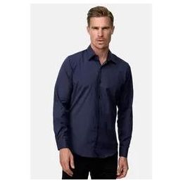 Langarmhemd Rusty Neal, Herren, Gr. XXL, EURO-Gr&ouml;&szlig;en, blau (dunkelblau), 60% Baumwolle, 37% Polyester, 3% Elasthan, unifarben, Hemden, mit trendigem Farbkontrast