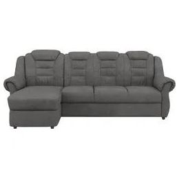 Ecksofa Home Affaire "Boston L-Form", grau (anthrazit), B:262cm H:102cm T:165cm, 100% Polyester, Sofas, Ecksofa, mit hoher R&uuml;ckenlehne, wahlweise mit Schlaffunktion