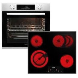 Beko Backofen-Set "BBSM12320X", Energieeffizienz: A (A+++-D), silber (edelstahlfarben), Herdsets, Gleichm&auml;&szlig;ige Hei&szlig;luft f&uuml;r perfekte Ergebnisse dank Aeroperfect, Topseller