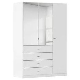Kleiderschrank Rauch "Sinsheim", wei&szlig;, B:136cm H:197cm T:54cm, Holzwerkstoff, Schr&auml;nke, Kleiderschrank, mit 4 breiten Schubk&auml;sten