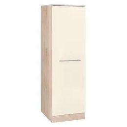 Wiho-K&uuml;chen Seitenschrank WIHO K&Uuml;CHEN "Flexi2", beige (front: magnolia, korpus: sonoma eiche), B:50cm H:165cm T:57cm, Schr&auml;nke, Seitenschrank