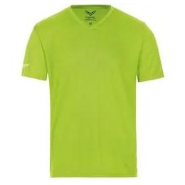 T-Shirt TRIGEMA "TRIGEMA V-Shirt COOLMAX", Herren, Gr. XXL, gelb (lemon), 100% Polyester (recycelt), Shirts T-Shirt
