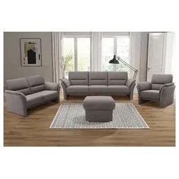 Sessel DOMO collection "Pina elegant und zeitloser Clubsessel, bequemer Cocktailsessel", grau, B:99cm H:95cm T:88cm, 100% Polyester, Sessel, Sessel, Hoher Sitzkomfort, Luxus-Microfaser weich, grau