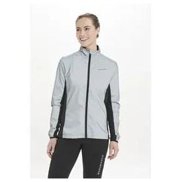 Laufjacke Endurance "Rumey", Damen, Gr. 38, silber (silberfarben, schwarz), 100% Polyester, mehrfarbig, normal, hoch geschlossener Ausschnitt, Jacken, mit 360 Grad-Reflektoren