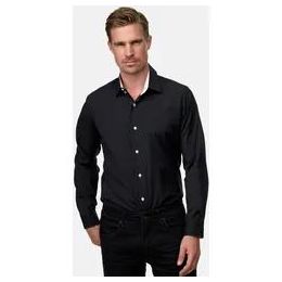 Langarmhemd Rusty Neal, Herren, Gr. 5XL, EURO-Gr&ouml;&szlig;en, schwarz-wei&szlig; (schwarz, wei&szlig;), 60% Baumwolle, 37% Polyester, 3% Elasthan, unifarben, Hemden, mit trendigem Farbkontrast