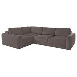 Ecksofa Home Affaire "Bloomfield, Mega Polsterecke, Breite 289cm, viel Platz, L-Form", grau (taupe), B:209cm H:84cm T:289cm, 100% Polyester, Sofas, Ecksofa, In verschiedenen Gr&ouml;&szlig;en