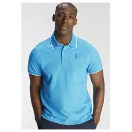 Poloshirt DELMAO, Herren, Gr. 4XL (68/70), blau (t&uuml;rkis), Piqu&eacute;, Obermaterial: 100% Baumwolle, unifarben, Basic, regular fit, Rippb&uuml;ndchen, Shirts, Kurzarm, lockere Passform, Polokragen, f&uuml;r Tennis oder Golf, Topseller