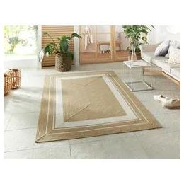 Teppich Hanse Home "Trenzado", beige (creme, beige), B:160cm H:10mm L:230cm, Polypropylen, Teppiche, Teppich, In- & Outdoor, Handmade-Look, L&auml;ufer, Wetterfest, Balkon, Wohnzimmer