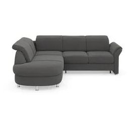 Sit & More Ecksofa SIT & MORE "Apulia L-Form", grau, B:250cm H:78cm T:212cm, Webstoff (100% Polyester);Struktur weich (90% Polyester, 10% Polyamid);Luxus-Micofaser Euphoria (100% Polyester);Samtoptik (100% Polyester), Sofas, Ecksofa, wahlweise Bettfunktion, Bettkasten und Kopf- und Armteilverstellung