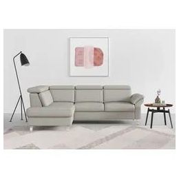 Sit & More Ecksofa SIT & MORE "Arngast L-Form", grau (light grau), B:245cm H:84cm T:194cm, Sofas, Ecksofa, inklusive Kopfteilverstellung und Federkern
