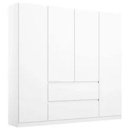 Dreht&uuml;renschrank Rauch "Kleiderschrank Schrank Garderobe W&auml;scheschrank Ankleide NIDDA", wei&szlig;, B:181cm H:197cm T:54cm, Holzwerkstoff, Schr&auml;nke, Dreht&uuml;renschrank, grifflose Front sowie Push-to-Open Funktion MADE IN GERMANY